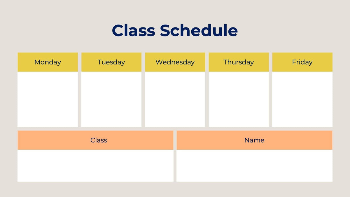 Class Schedule Slide Infographic Template S08112206 – Infografolio