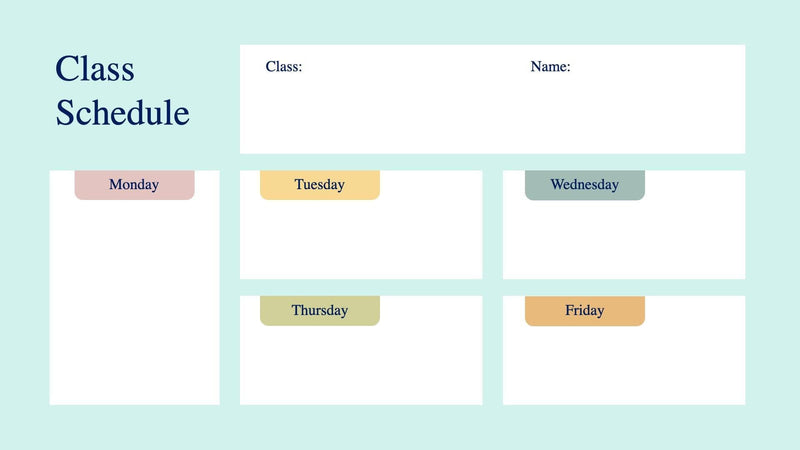 Class-Schedule-Slides | Infografolio