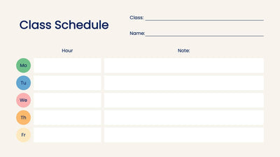 Class-Schedule-Slides | Infografolio