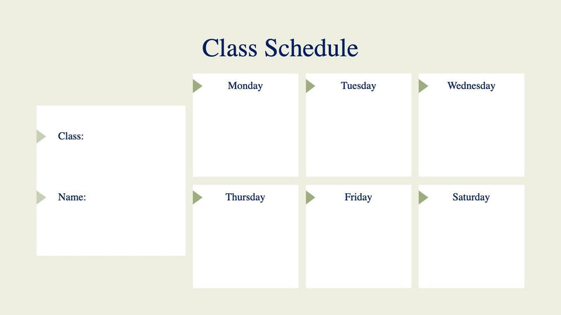 Class Schedule Slide Infographic Template S08112205 – Infografolio