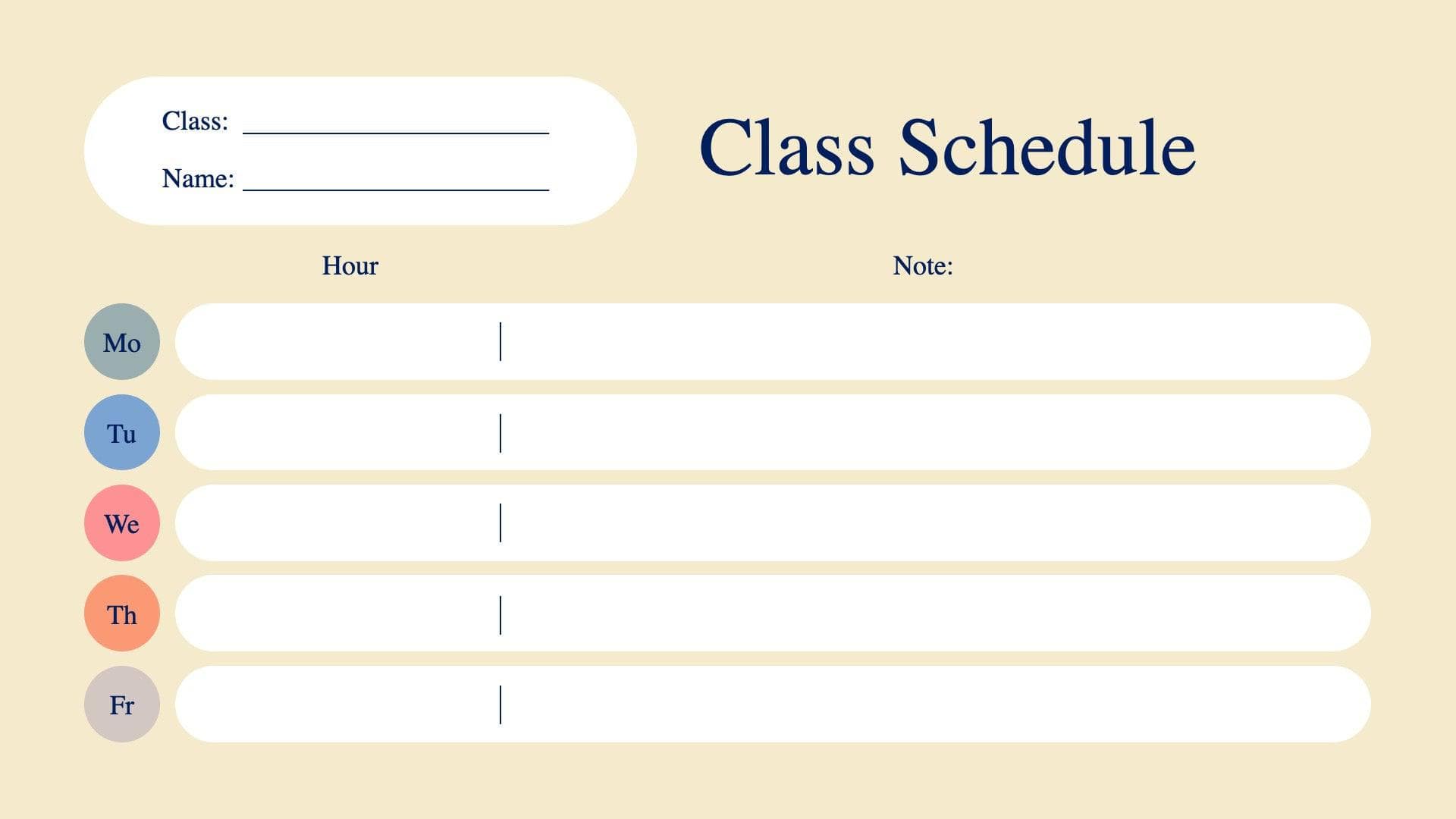 Class Schedule Slide Infographic Template S08112216 | Infografolio