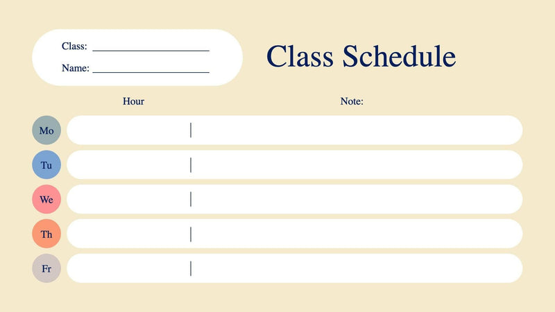 Class Schedule Slide Infographic Template S08112213 | Infografolio