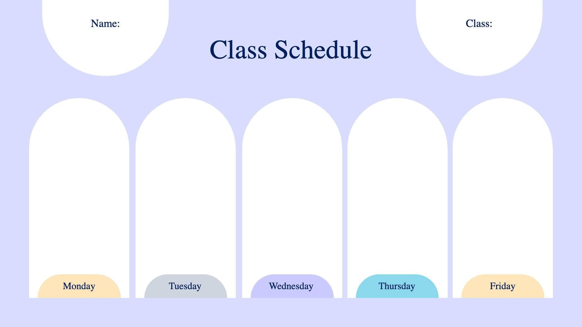 Class Schedule Slide Infographic Template S08112217 | Infografolio