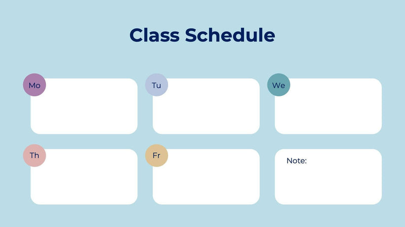 Class-Schedule-Slides | Infografolio