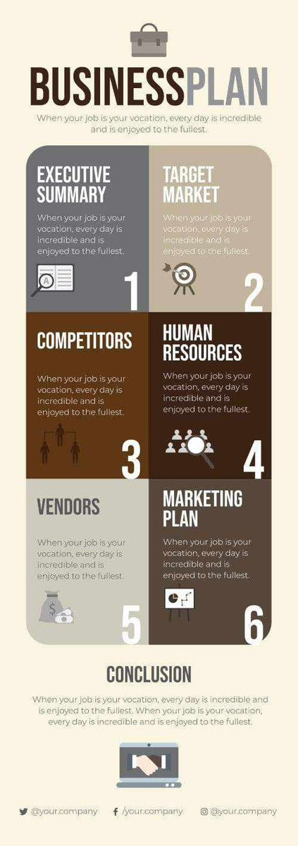 Six Sections Company Overview Infographic Template – Infografolio