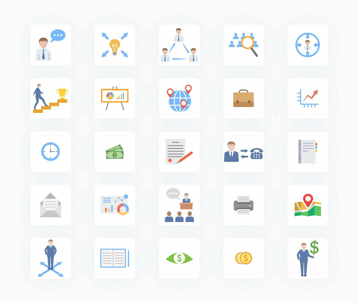 Company Overview Flat Vector Icons S11262101 – Infografolio