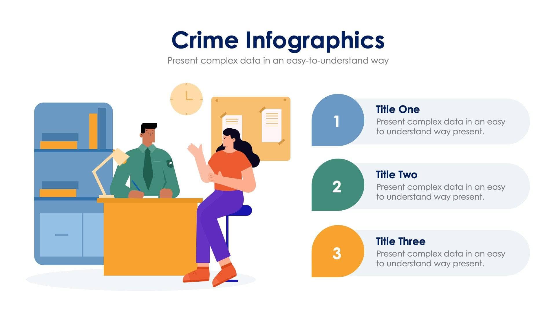 Crime Slide Infographic Template S08172201 | Infografolio