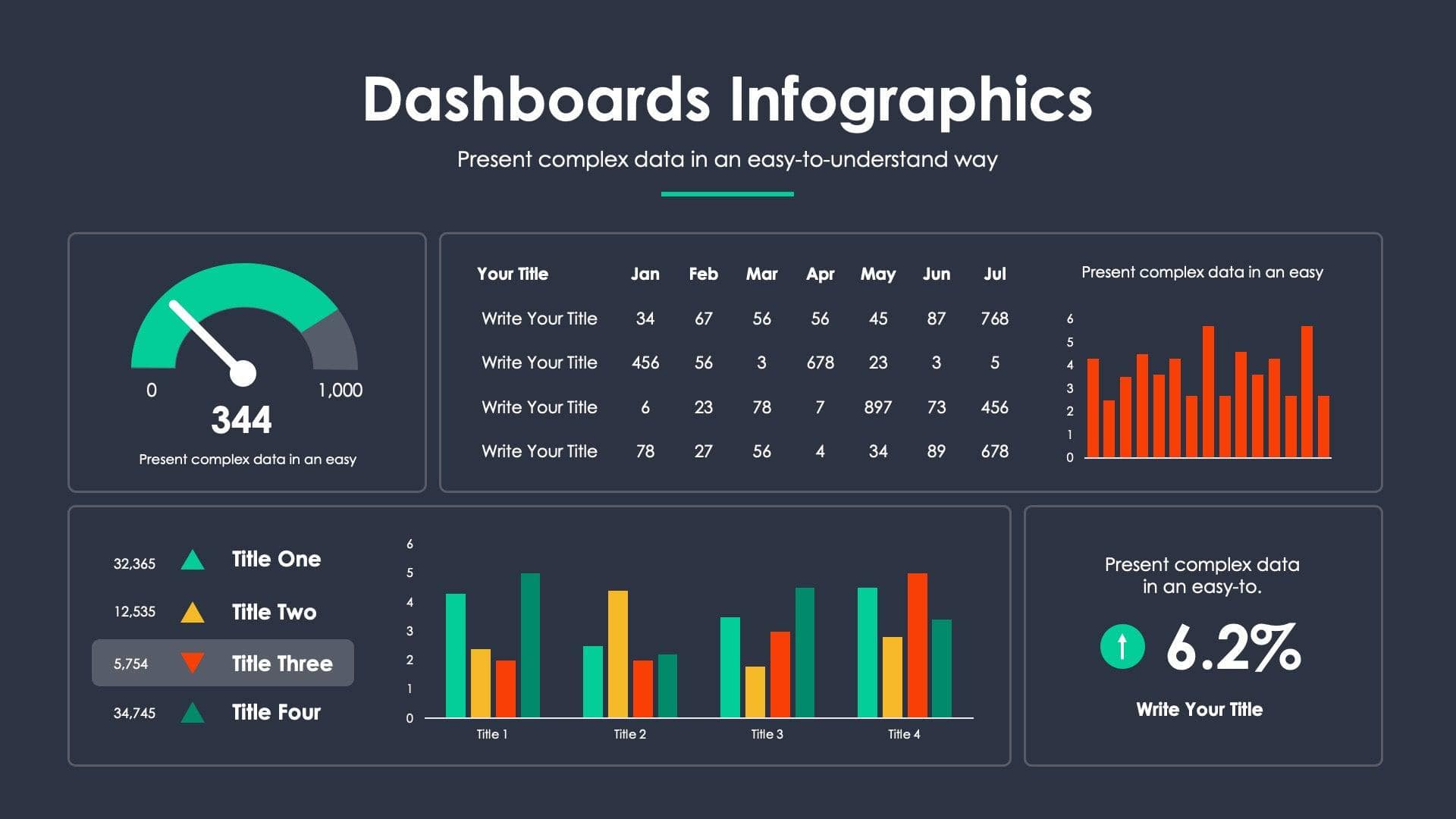 Dashboard Slide Infographic Template S07252211 | Infografolio
