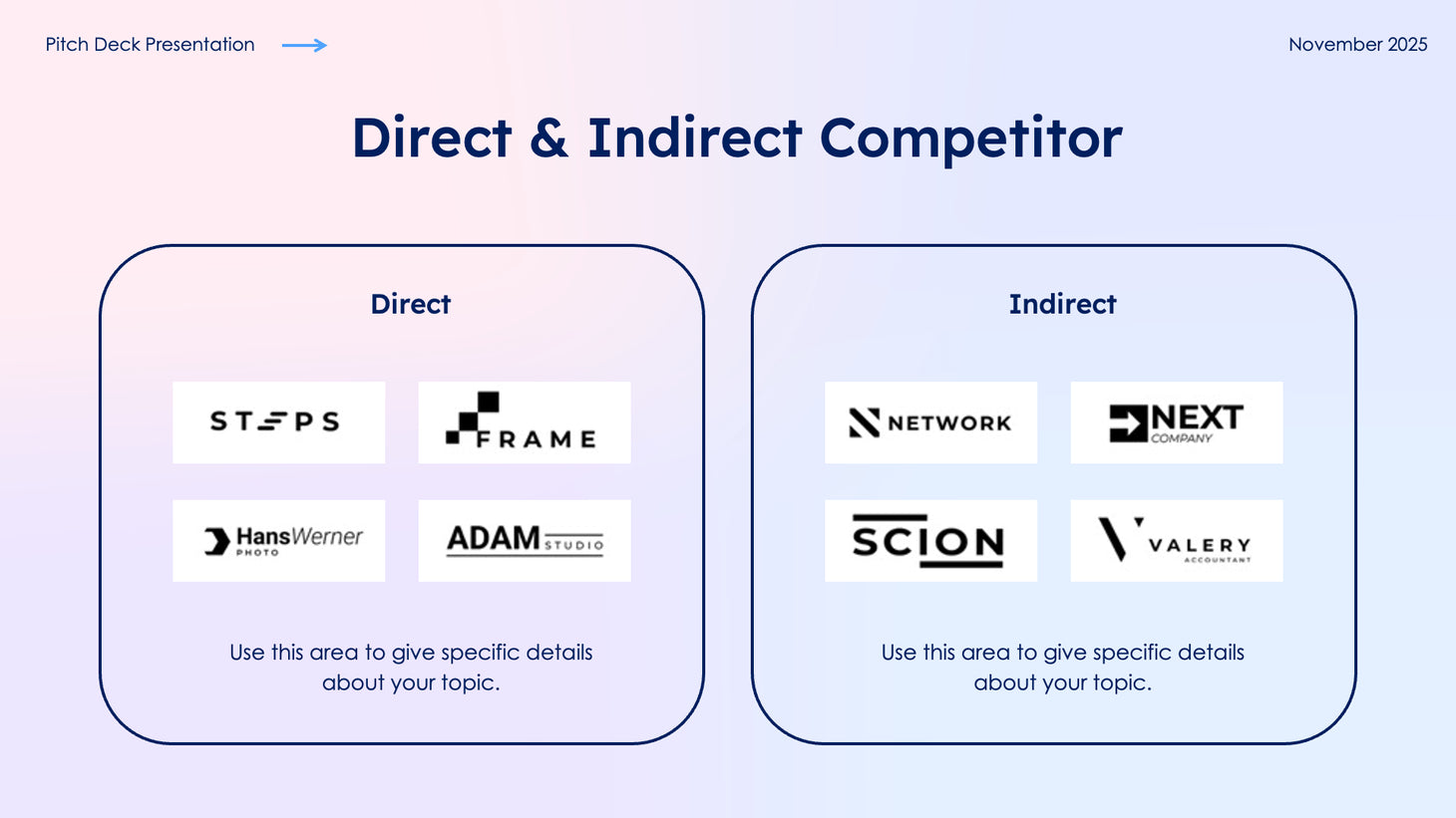 Direct and Indirect Competitors Slide Template S10172203 – Infografolio