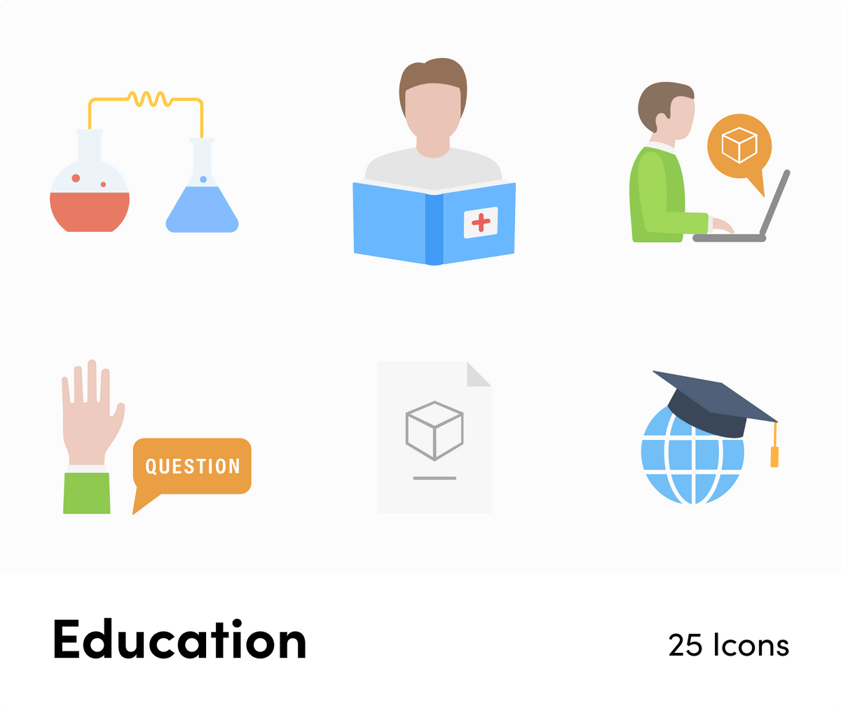 Education Flat Vector Icons S01142204 – Infografolio