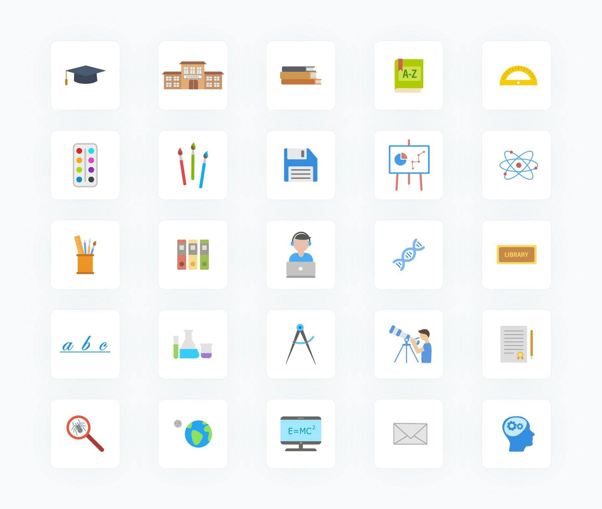 Education Flat Vector Icons S11292103 – Infografolio