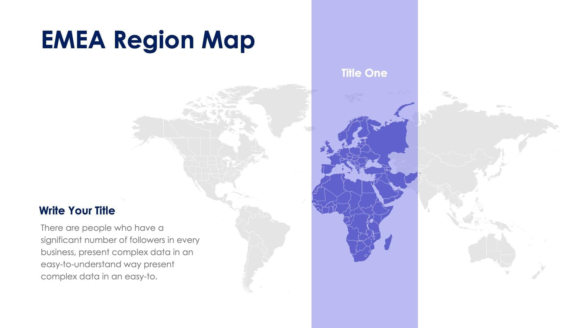 EMEA Region Map Infographic Slide Template S11012211 | Infografolio