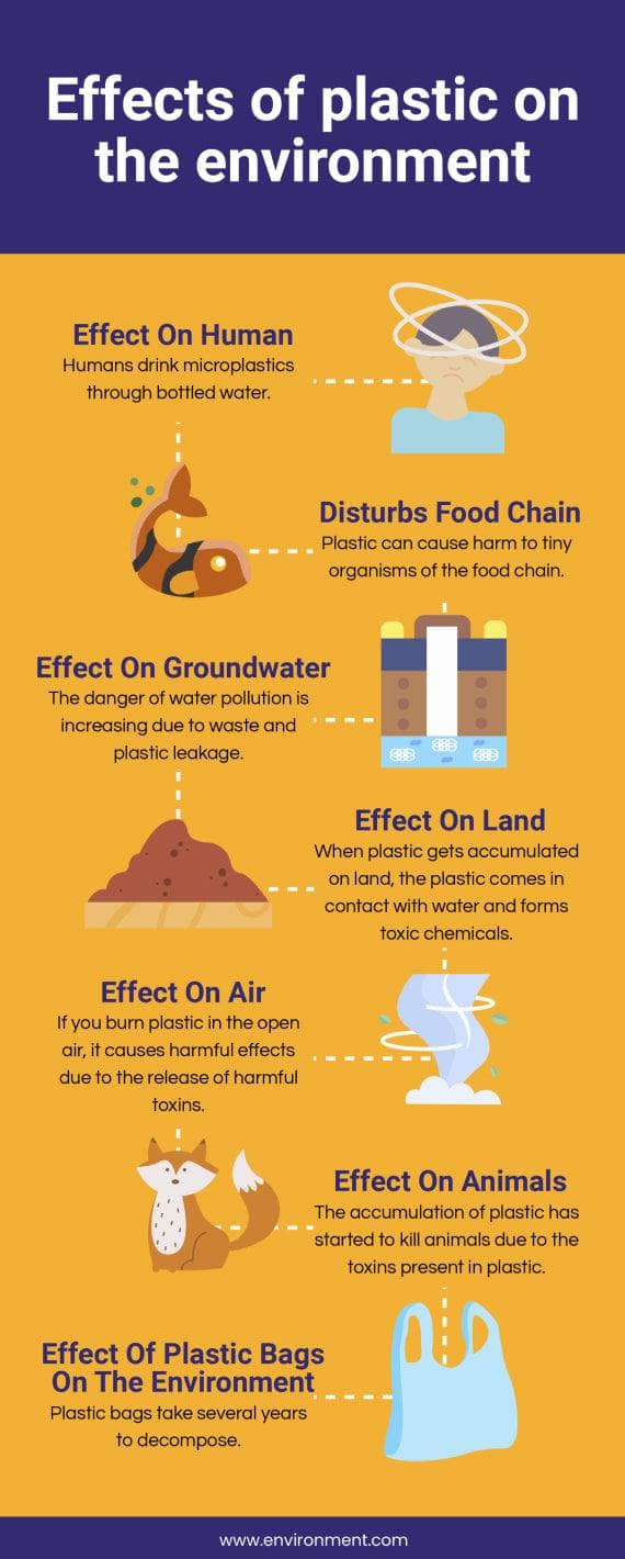 Effects of Plastic on the Environment Infographic Template | Infografolio
