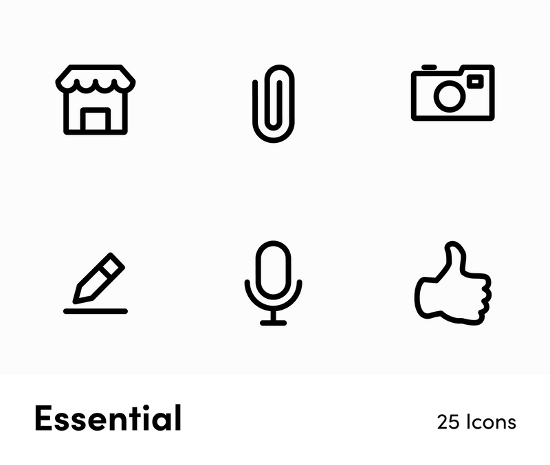 Essentials Outline Vector Icons | Infografolio