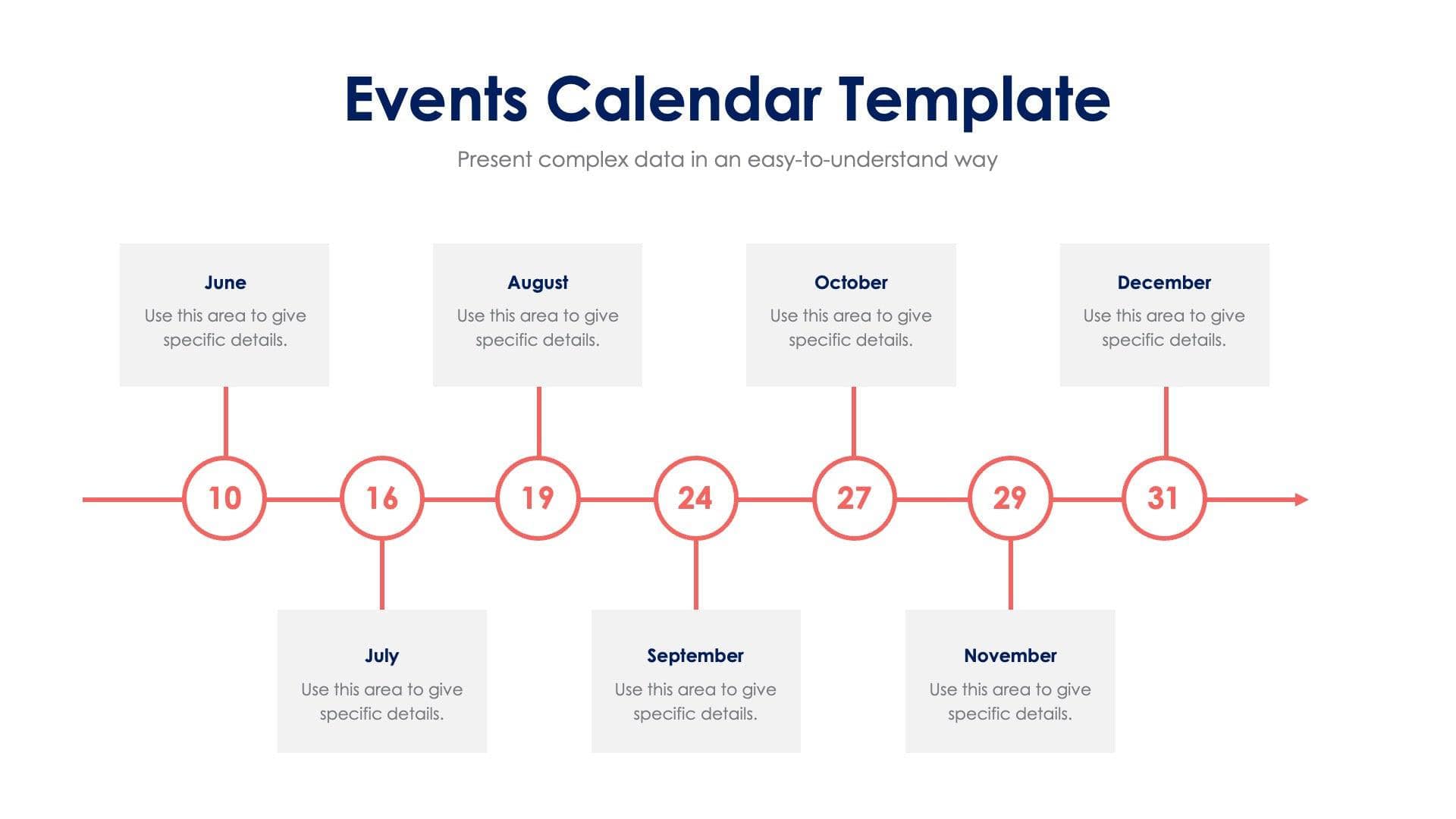 Events Calendar Infographic Slide Template S11042211 | Infografolio