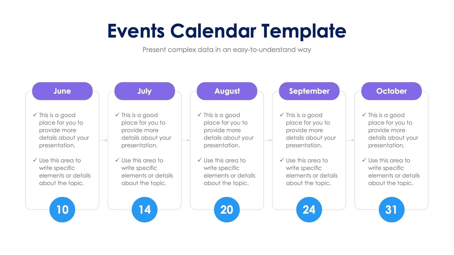 Events Calendar Infographic Slide Template S11042216 | Infografolio