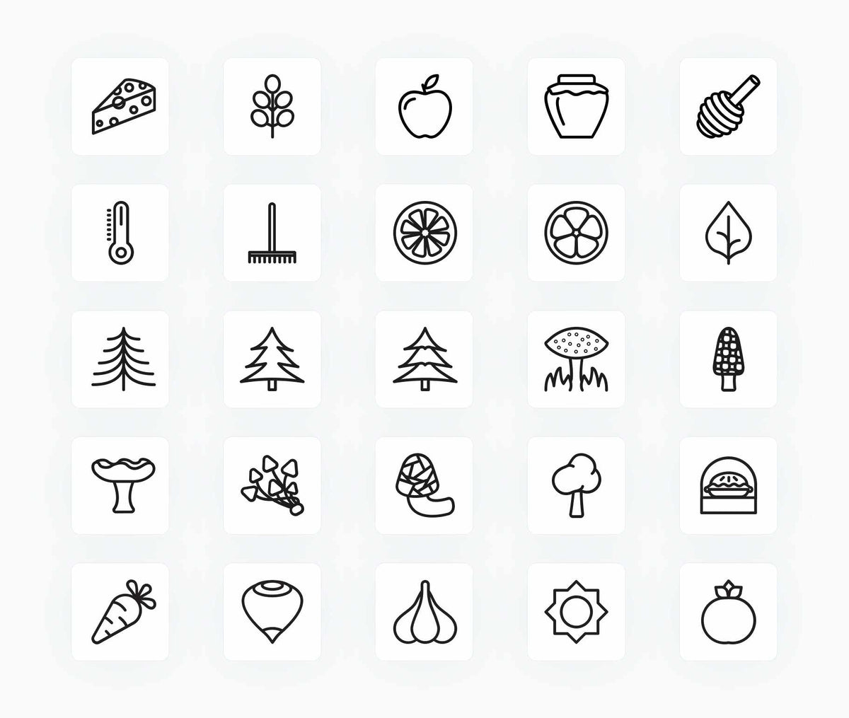 Fall Outline Vector Icons S12212103 – Infografolio