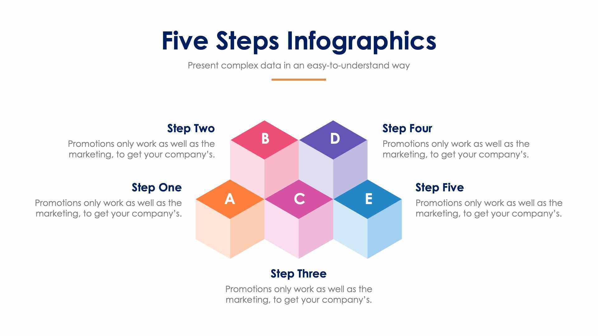 Five Steps Slide Infographic Template S02042205 | Infografolio
