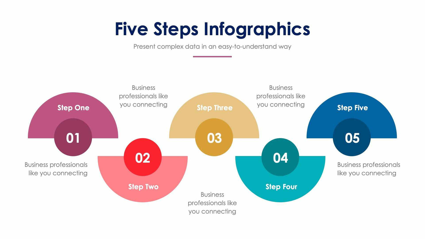 Five Steps Slide Infographic Template S02042211 – Infografolio