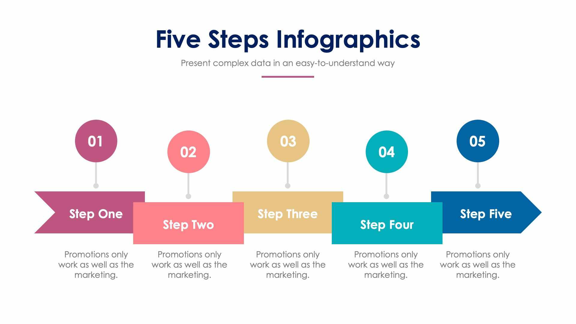 Five Steps Slide Infographic Template S02042217 | Infografolio