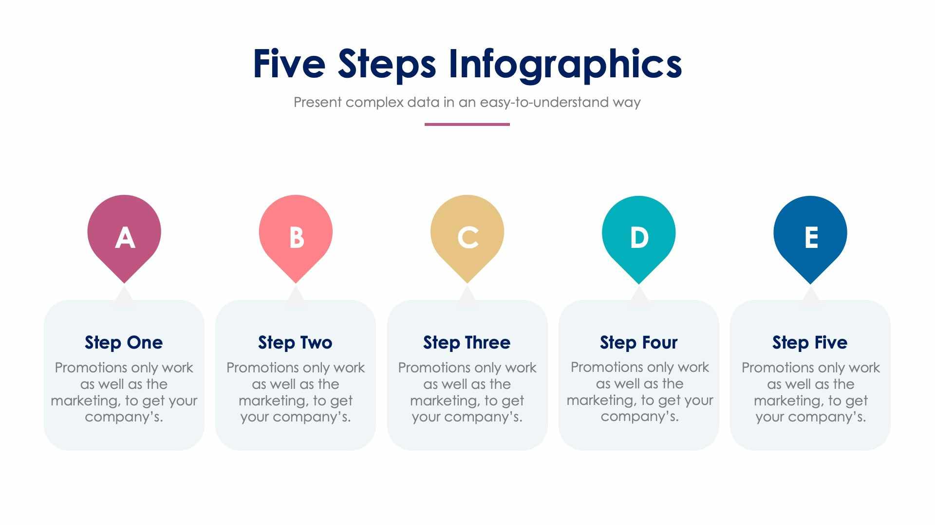 Five Steps Slide Infographic Template S02042219 | Infografolio