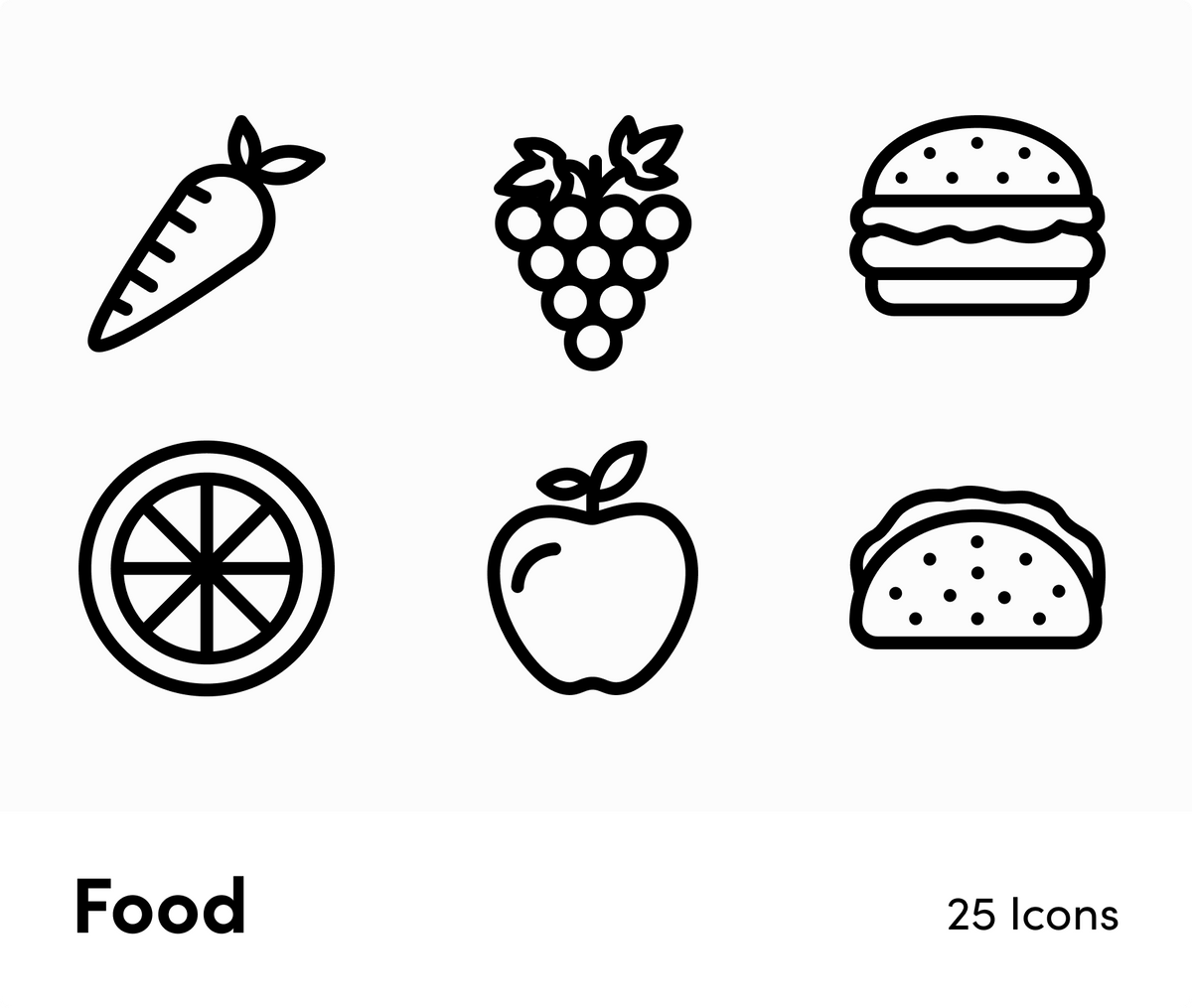 Food Outline Vector Icons S12162101 – Infografolio