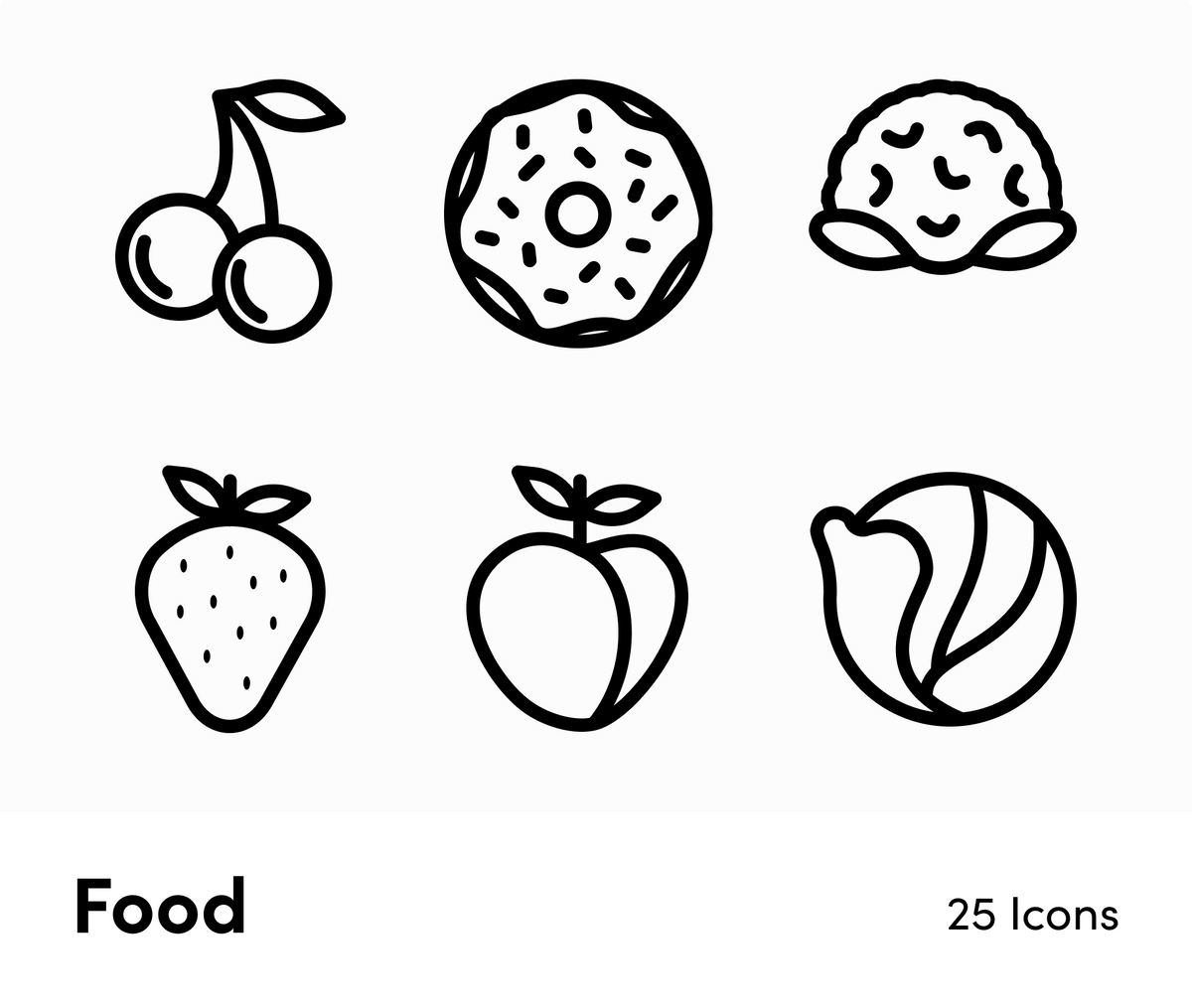 Food Outline Vector Icons S12162102 – Infografolio