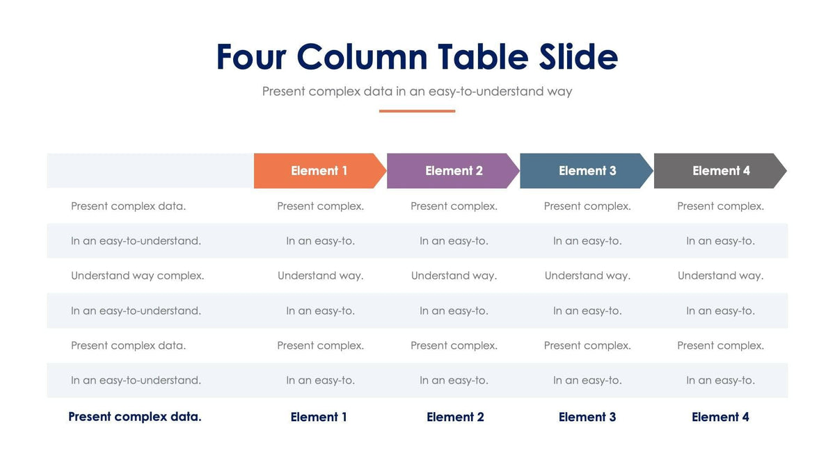 Four Column Table Slide Infographic Template S12232105 – Infografolio