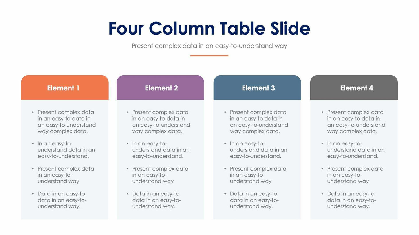 Four Column Table Slide Infographic Template S12232108 – Infografolio