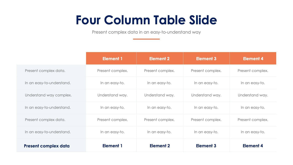 Four Column Table Slide Infographic Template S12232109 – Infografolio