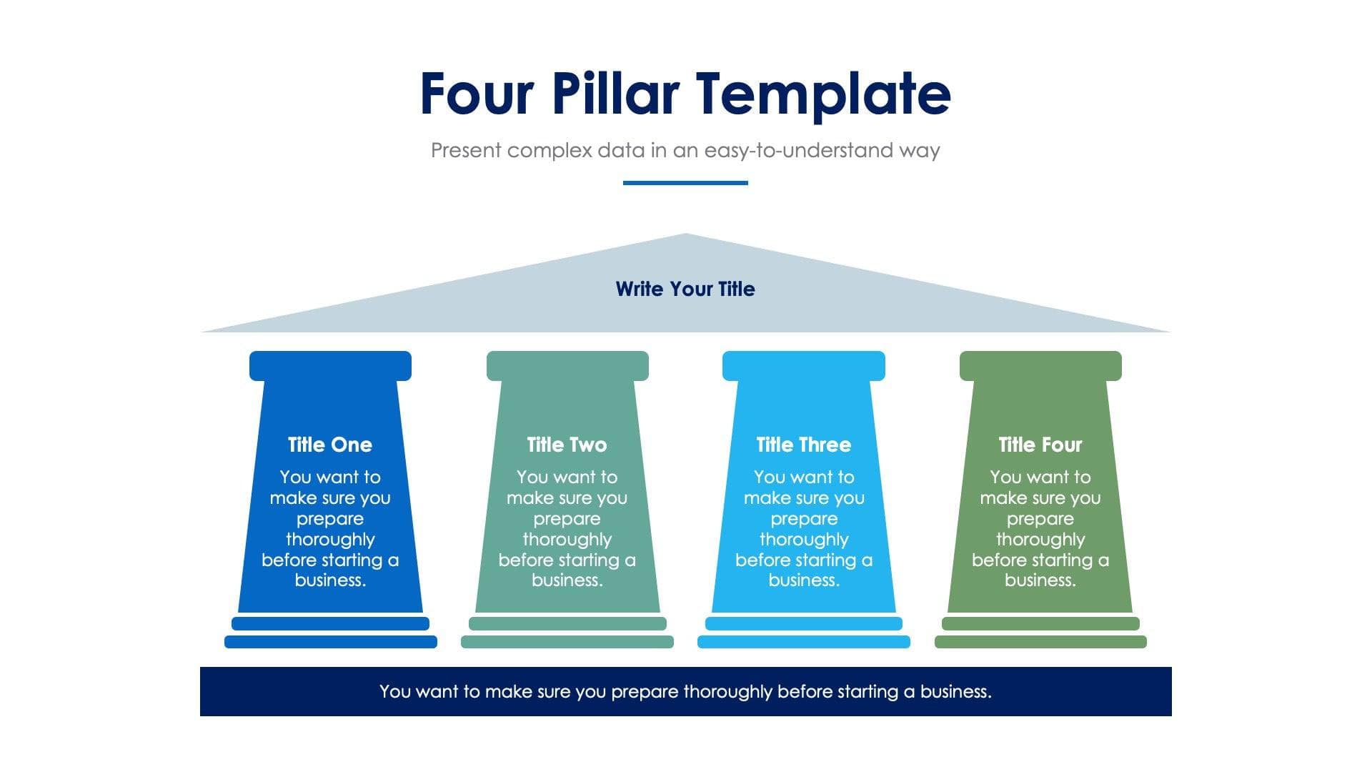 Four Pillar Slide Infographic Template S06102202 | Infografolio
