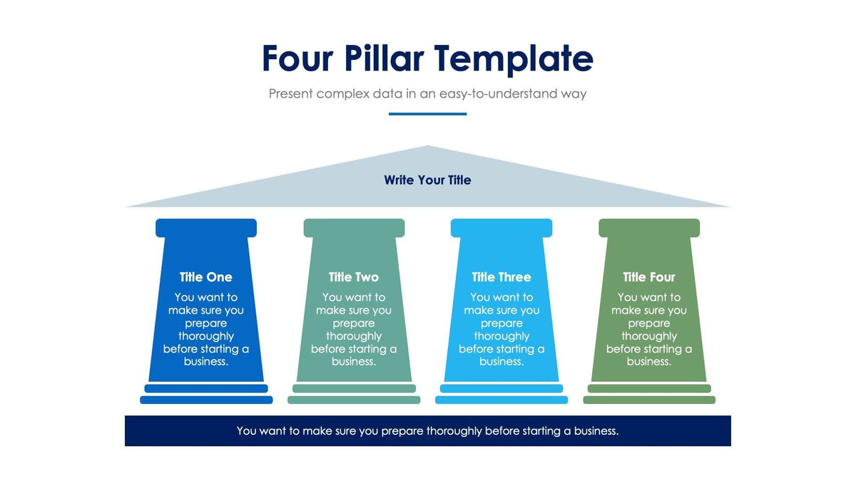 Four Pillar Slide Infographic Template S06102202 – Infografolio