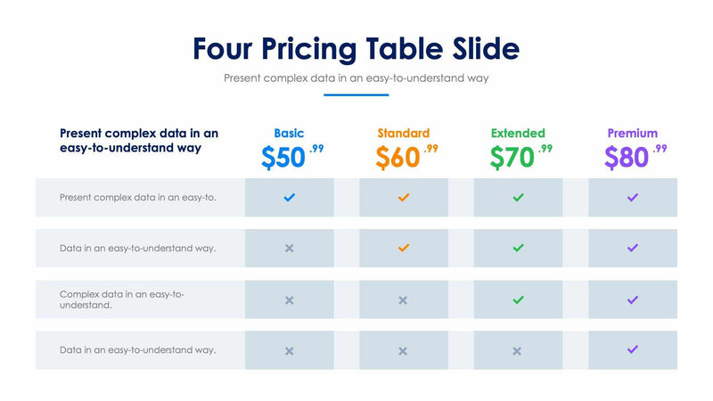 Four Pricing Table-Slides – Infografolio