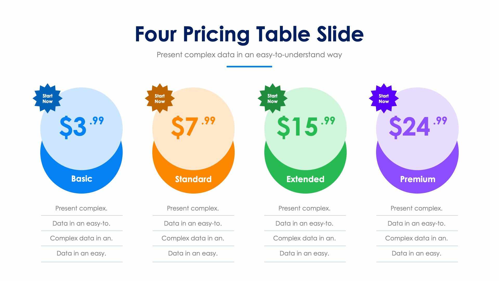 Four Pricing Table Slide Infographic Template S12152110 | Infografolio