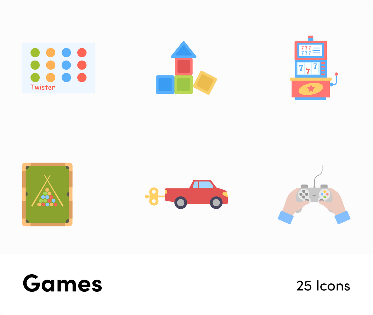 Games Flat Vector Icons S01192201 – Infografolio