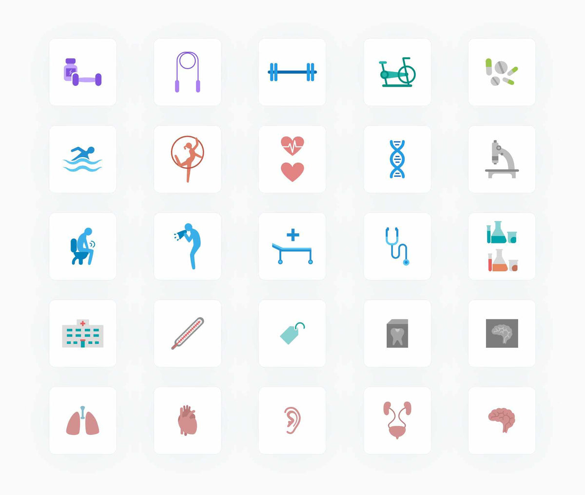 Health Flat Vector Icons S12082102 – Infografolio