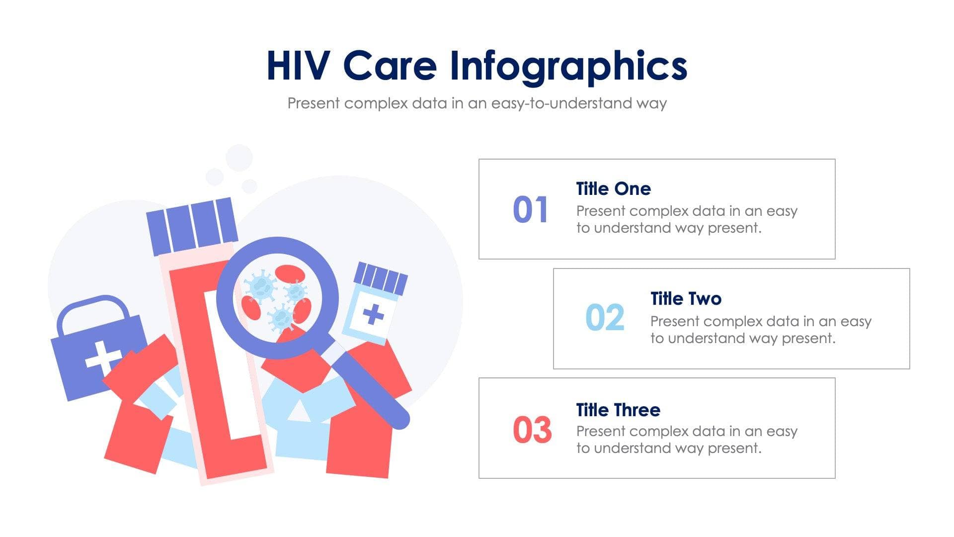 HIV Care Slide Infographic Template S07042204 | Infografolio