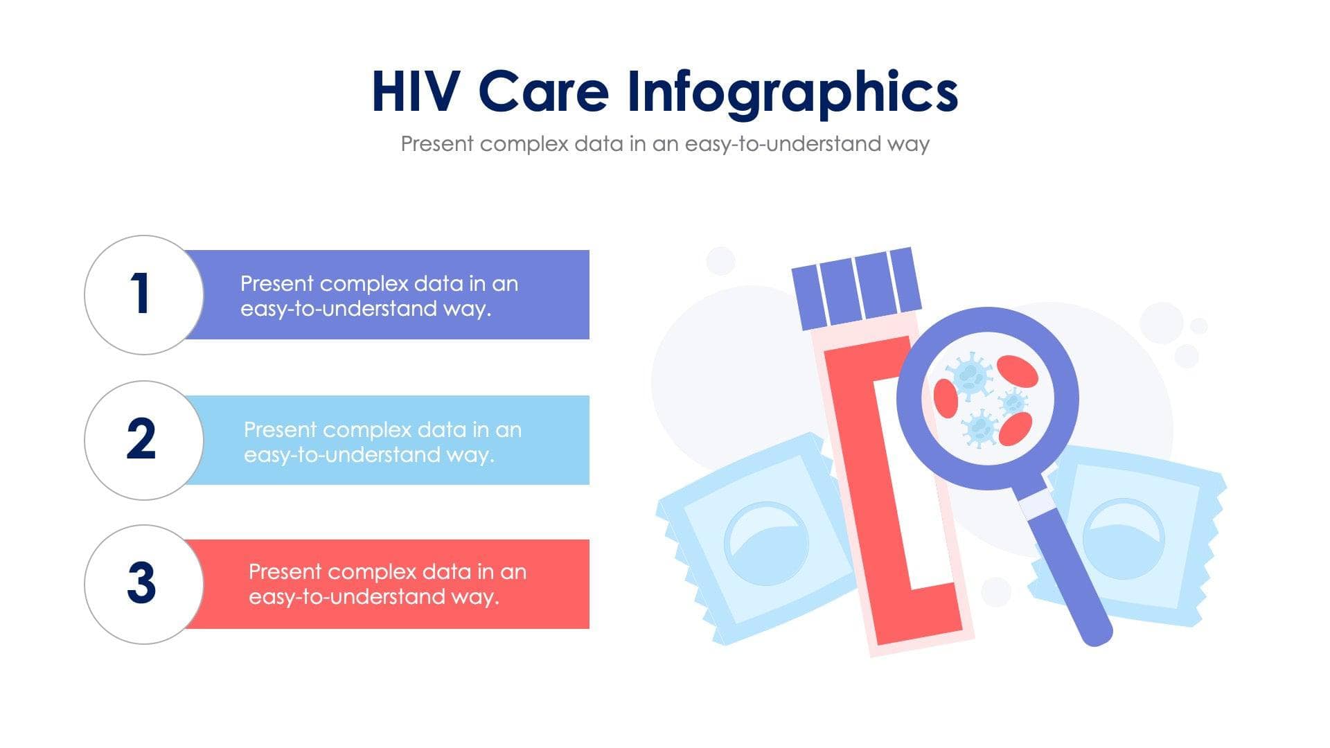 HIV Care Slide Infographic Template S07042210 | Infografolio