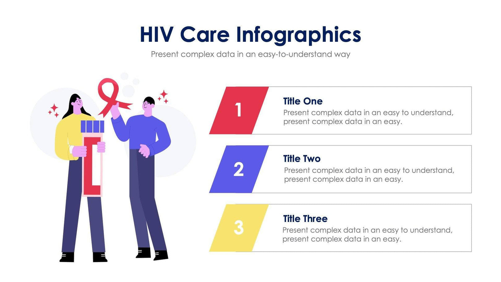 HIV Care Slide Infographic Template S07042212 – Infografolio