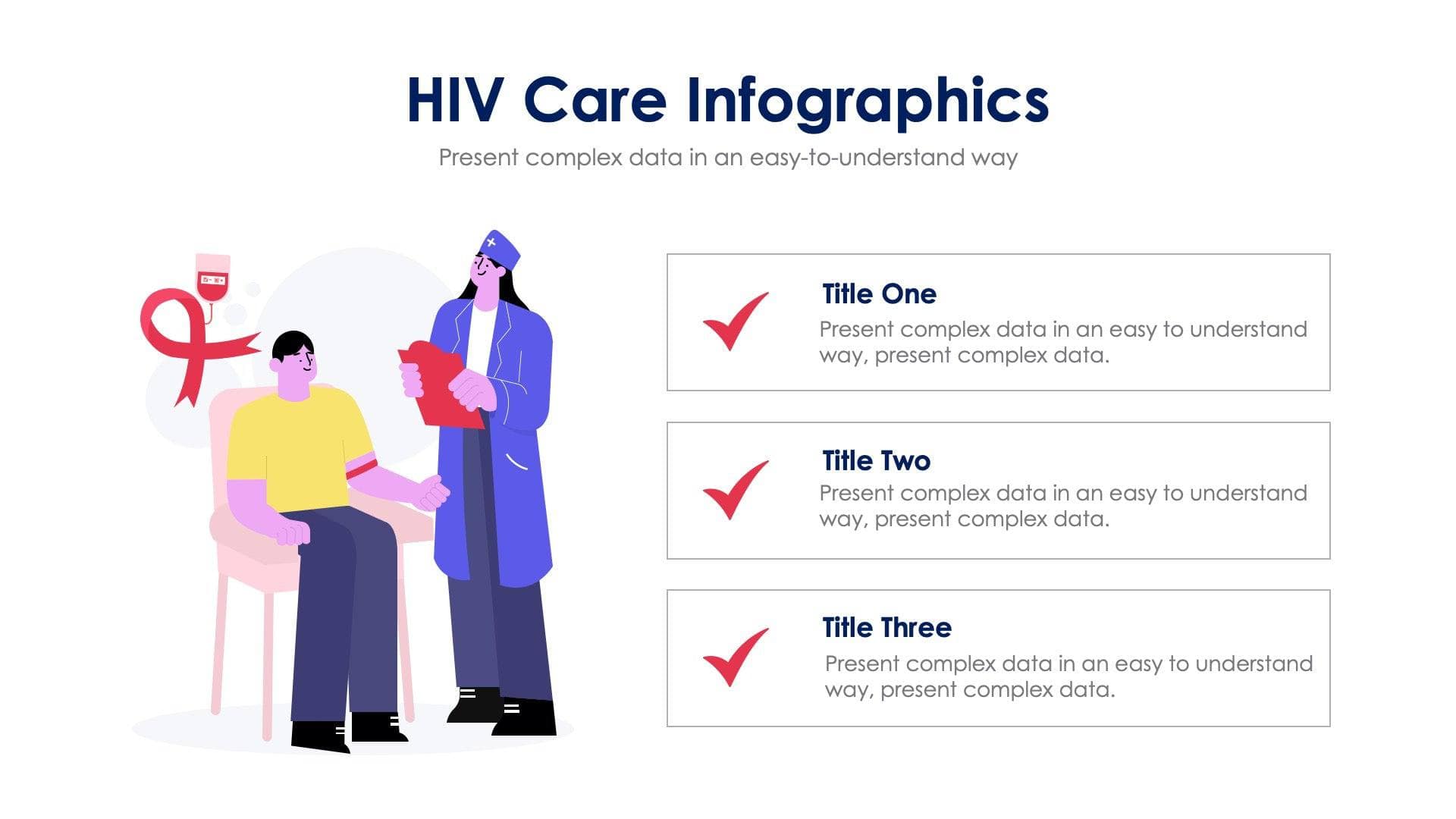 HIV Care Slide Infographic Template S07042213 | Infografolio