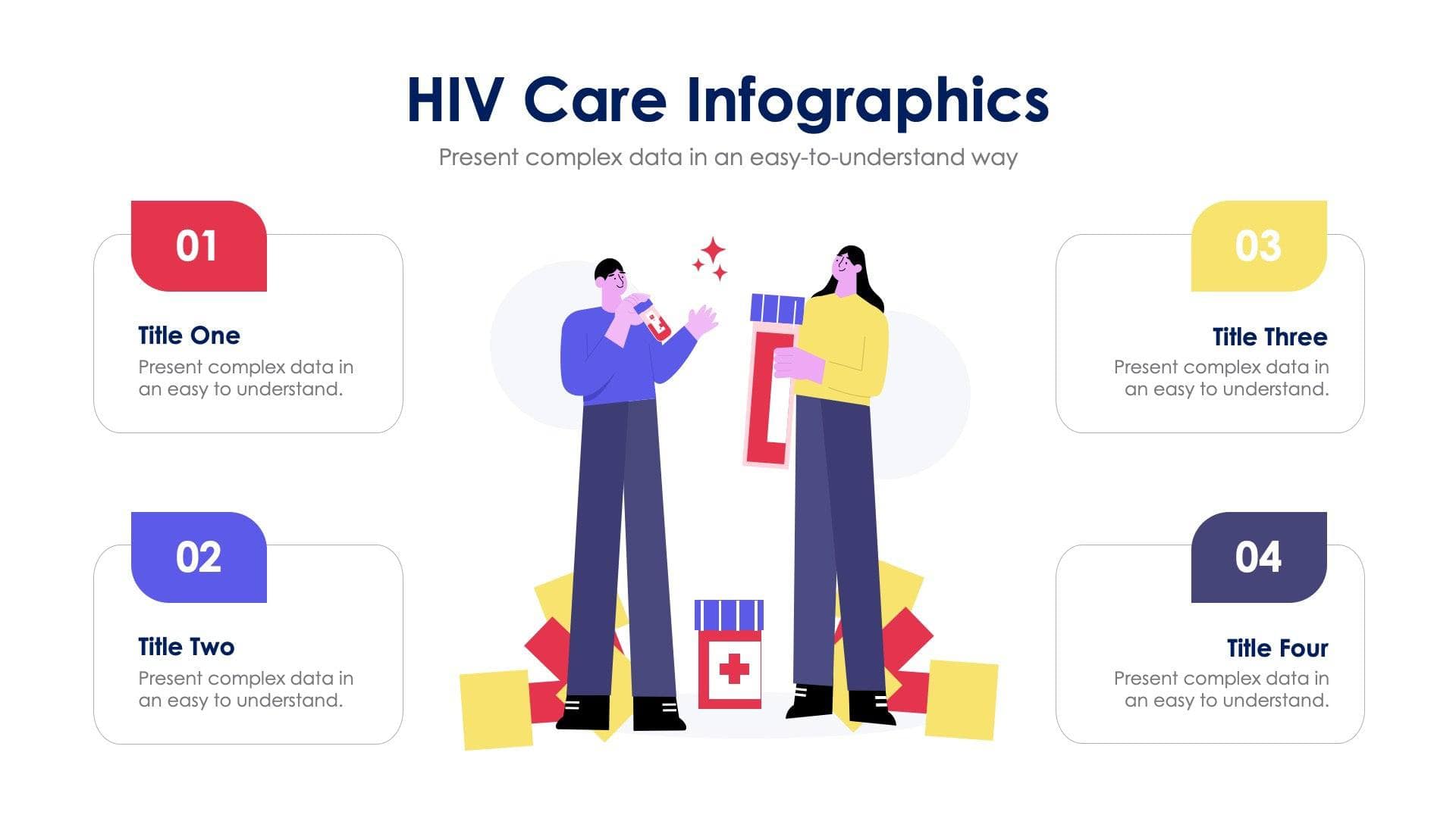 HIV Care Slide Infographic Template S07042214 – Infografolio