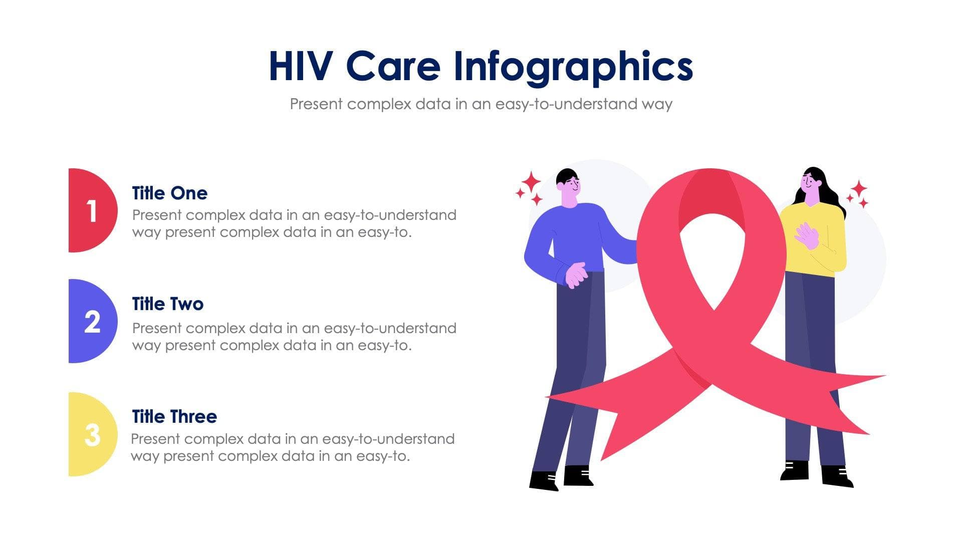 HIV Care Slide Infographic Template S07042216 | Infografolio