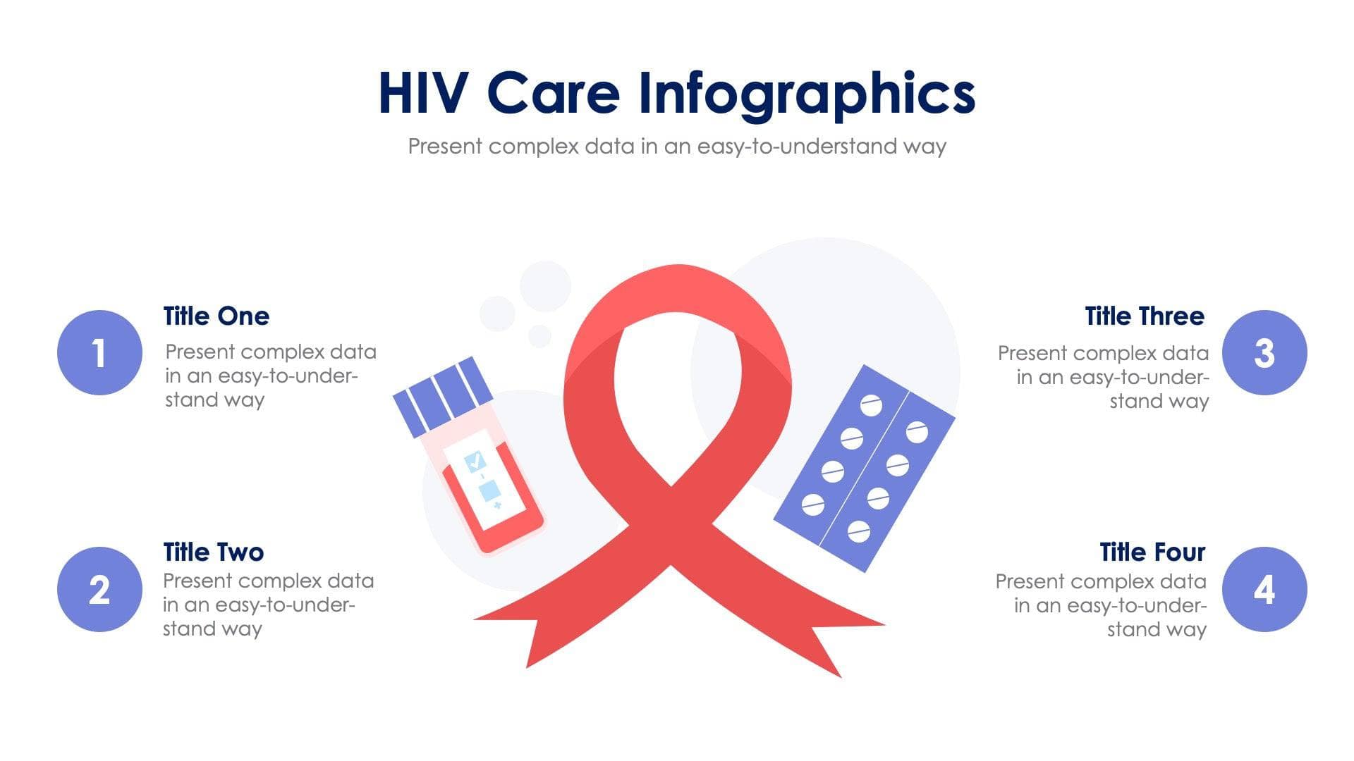 HIV Care Slide Infographic Template S07042202 | Infografolio