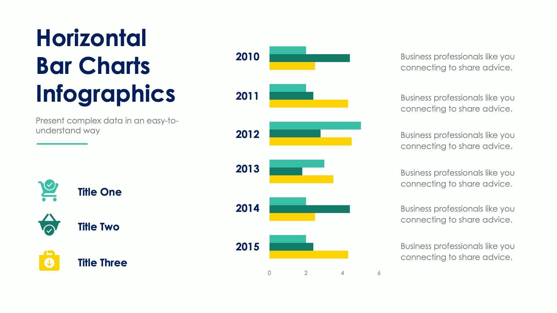 Horizontal Bar Charts Slide Infographic Template S02032218 | Infografolio
