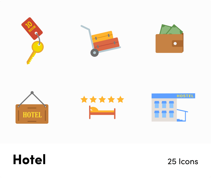 Hotels Icons | Infografolio