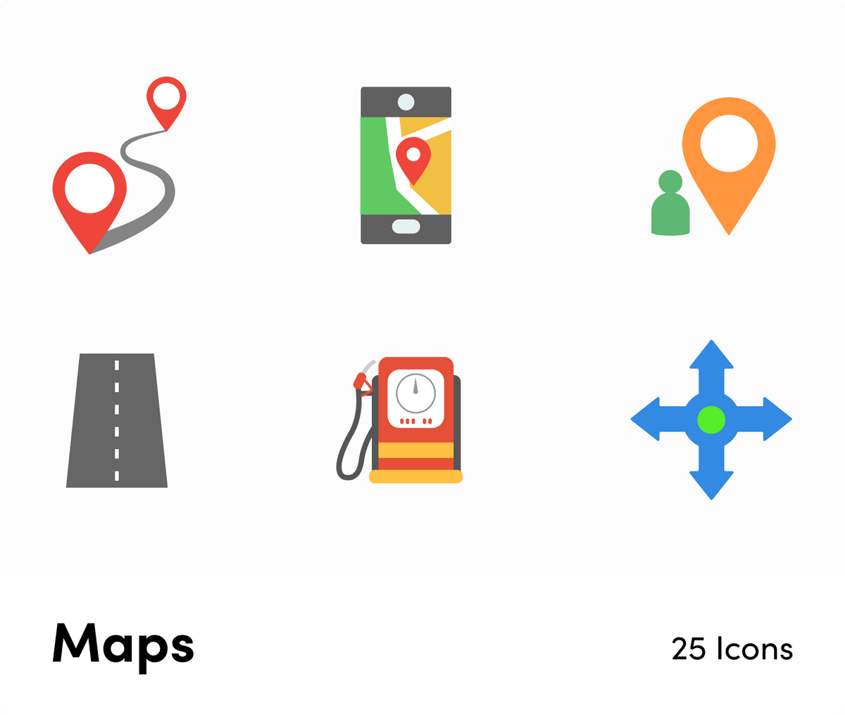 Maps Flat Vector Icons S12082102 – Infografolio