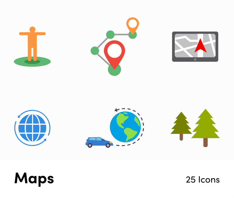 Maps Icons | Infografolio
