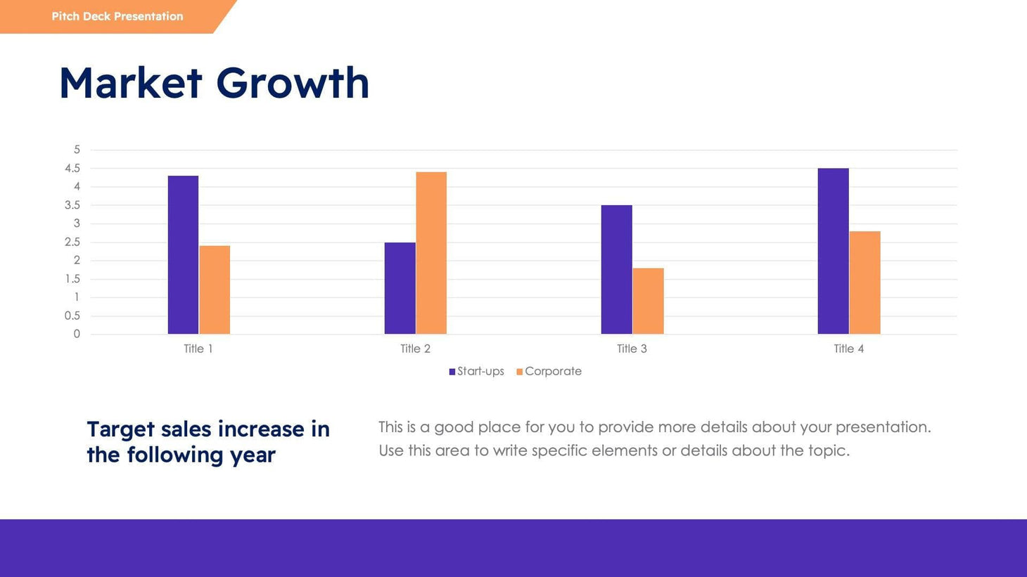 Market Growth Purple and Orange Slide Template S12122201 – Infografolio