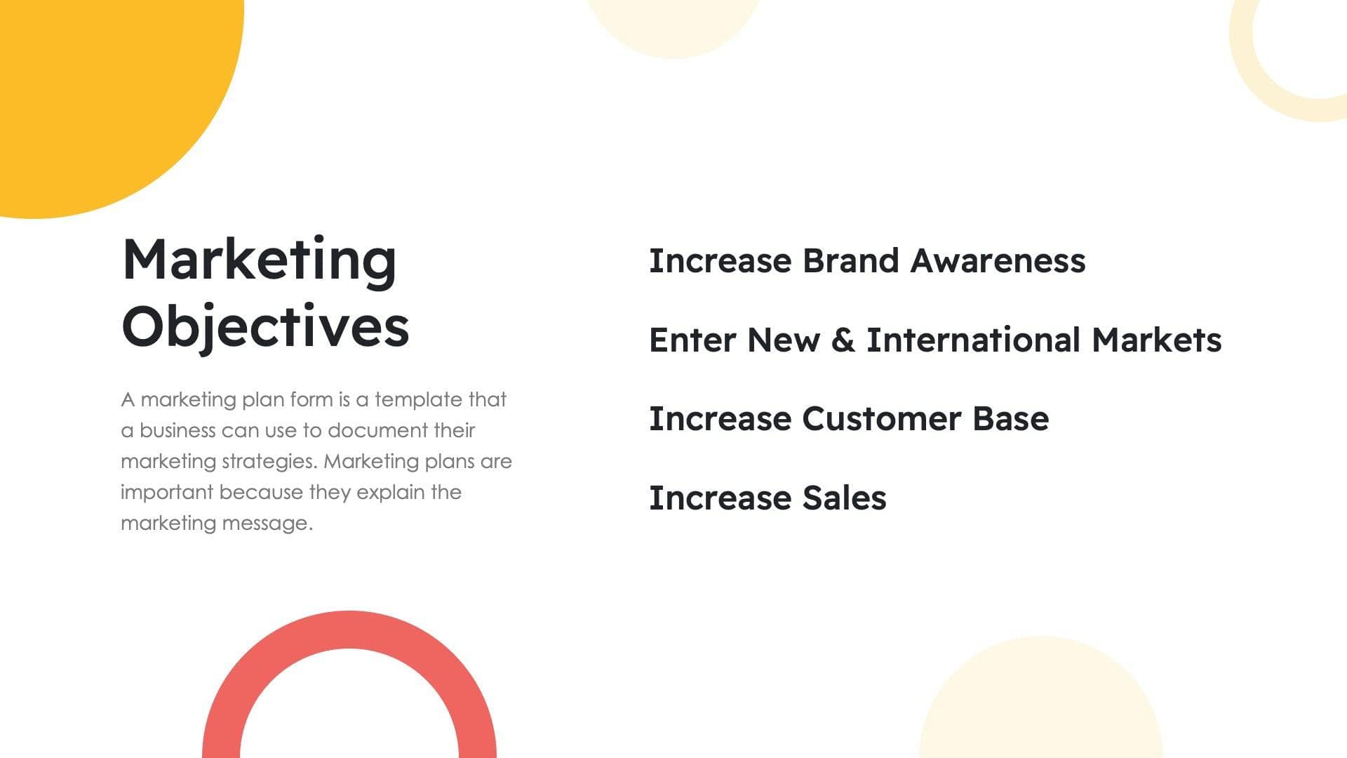 Marketing Objectives Slide Template S10212201 | Infografolio