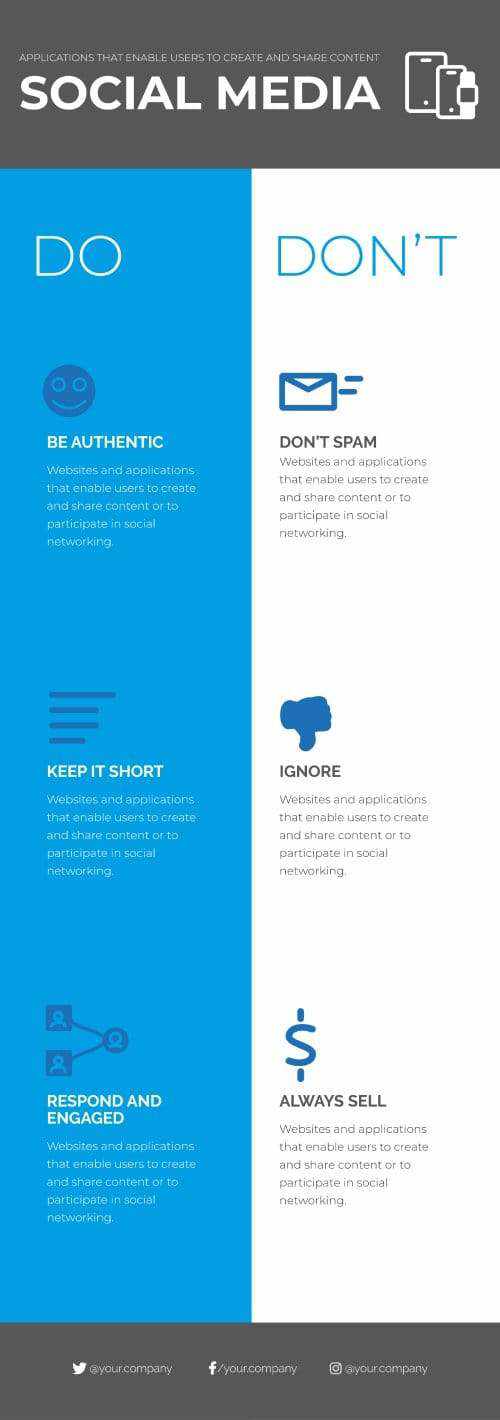 Do and Dont Social Media Infographic Template – Infografolio